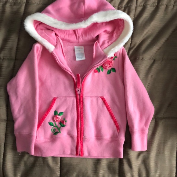 Jackets & Coats | 2t Girls Super Cute Pink Fleece Hoodie | Poshmark